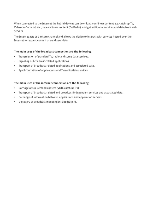 HbbTV - Hybrid Broadcast Broadband TV introduction | PDF