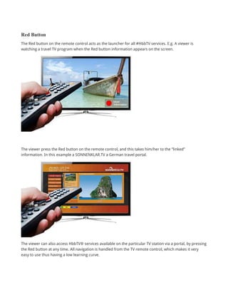 HbbTV - Hybrid Broadcast Broadband TV introduction | PDF