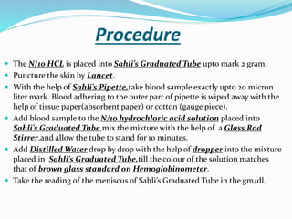Determination of Haemoglobin | PPT