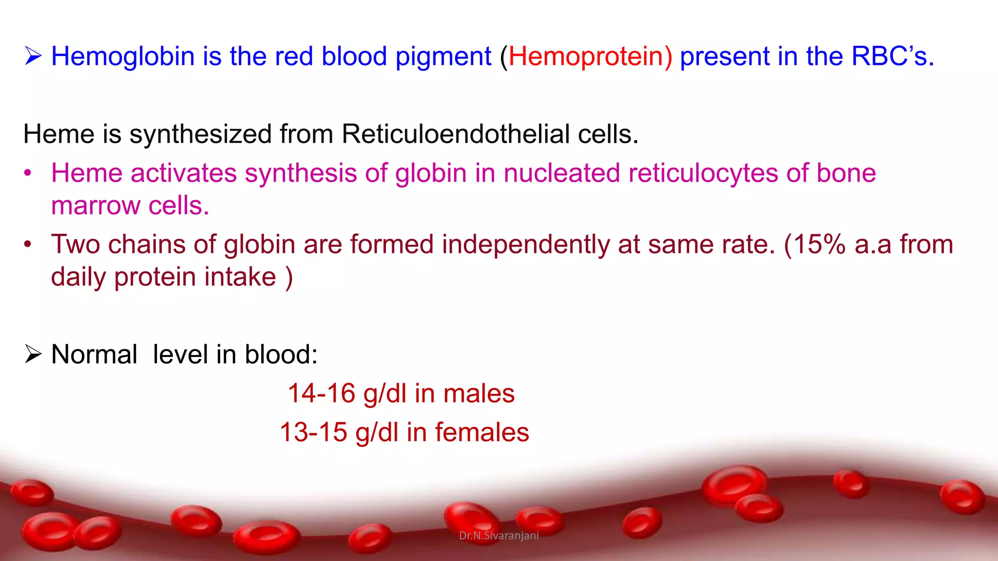 Hb chemistry and disorders | PPSX