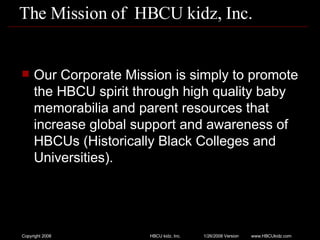 HBCU kidz Inc. Family Success Strategy | PPT