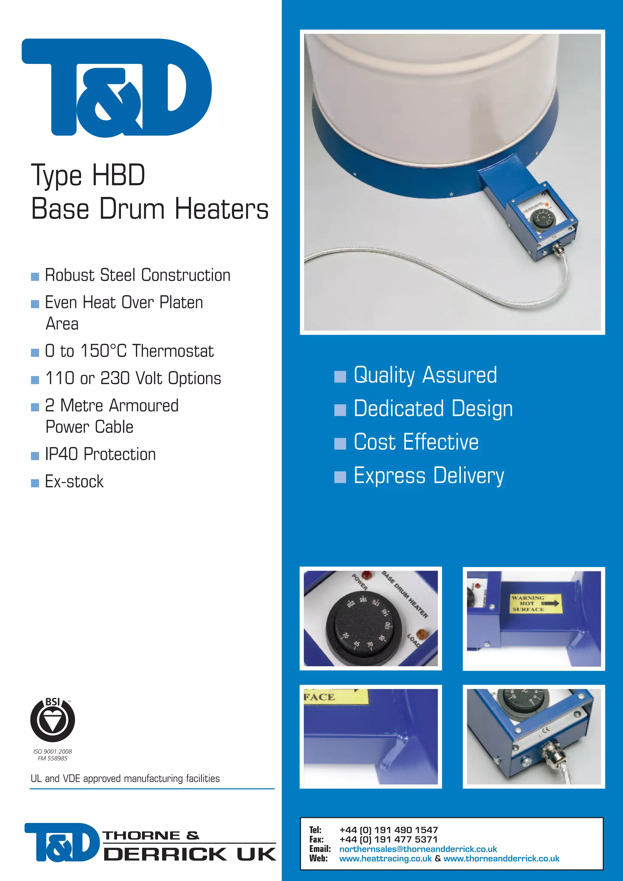 HBD Base Drum heater, drum & container heating brochure | PDF