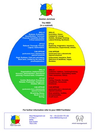 MY HBDI profile | PDF