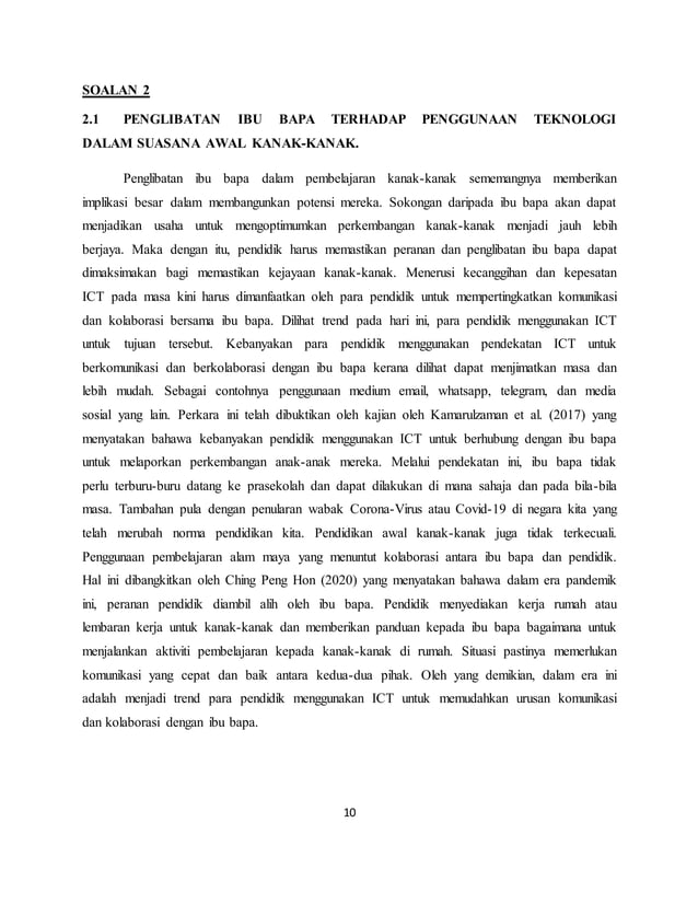 Hbec3903 teknologi dan ict dalam pendidikan awal kanak kanak | DOC