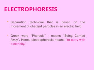 Haemoglobin Electrophoresis for Hb disorders | PPTX