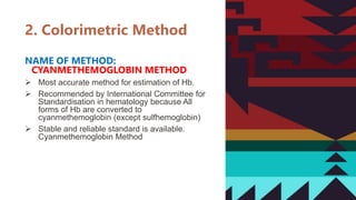 Hb estimation | PPTX