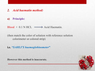 Hb estimation | PPSX