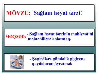 Sağlam həyat tərzi | PDF