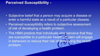 HEALTH BELIEF MODEL | PPTX