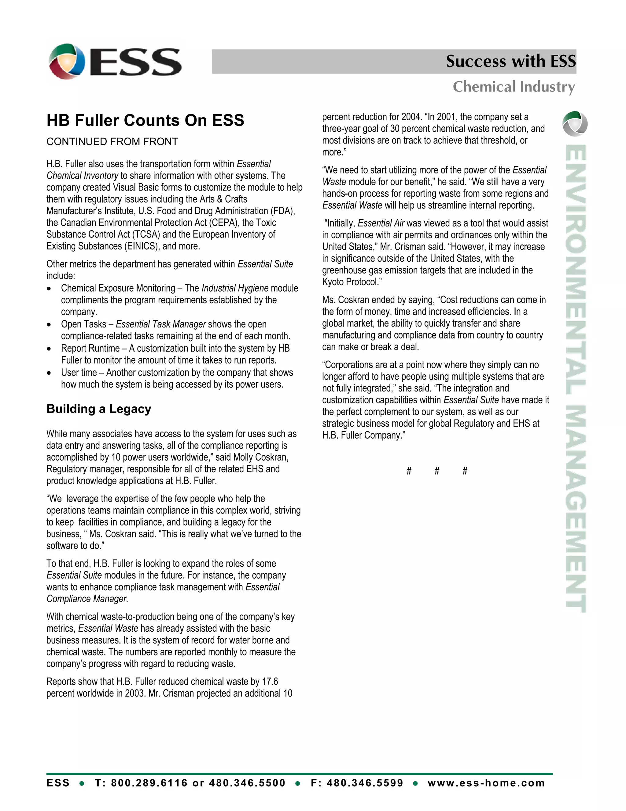 Hb Fuller Case Study | PDF | Business | Business and Finance