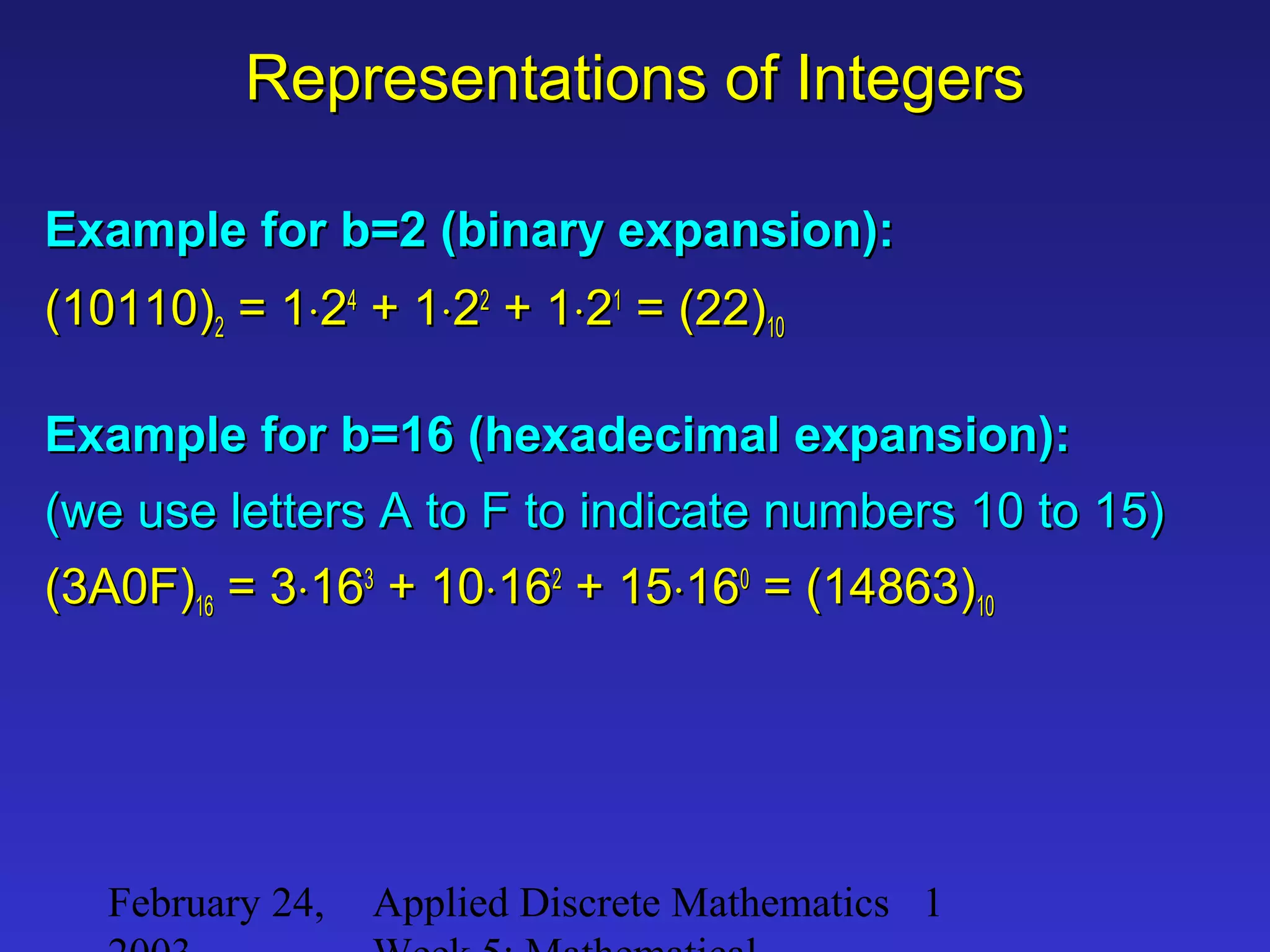 Per6 basis_Representations Of Integers | PPT