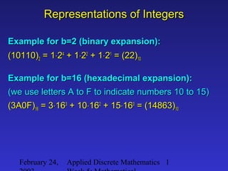 Per6 basis_Representations Of Integers | PPT
