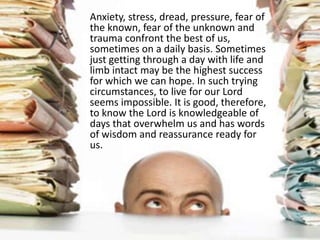 H:\Bible Study\Bible\Mark\Completed Lessons\2 14 10 When You Feel ...