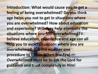 H:\Bible Study\Bible\Mark\Completed Lessons\2 14 10 When You Feel ...