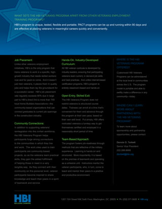 Hbi veterans factsheet-connect assess | PDF | Construction Industry ...