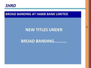 HBL BANK Implementating Of Broadbanding | PPT