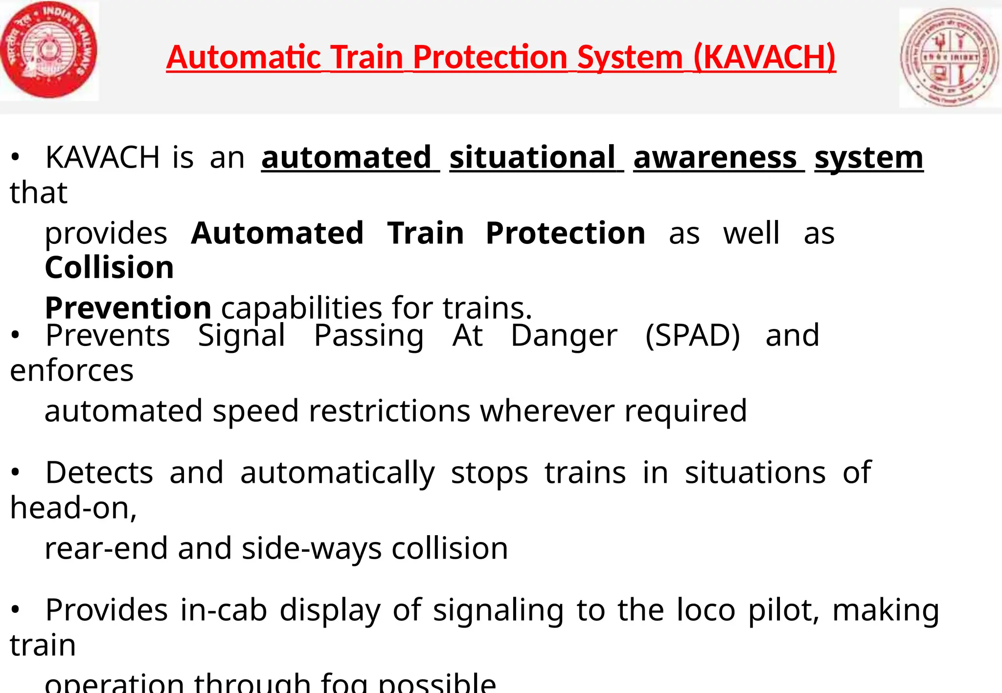KAVACH rollout and it’s implementation IR | PPTX