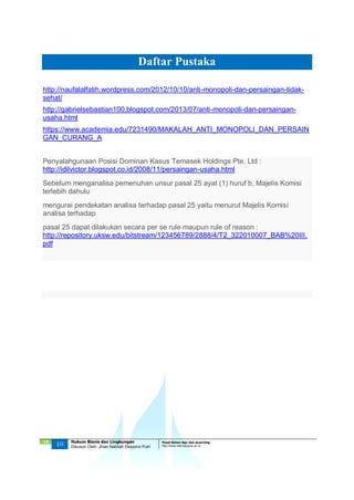 Hbl 10, mei ika, hapzi ali,anti monopoli dan persaingan bisnis tidak sehat, mercu buana | PDF