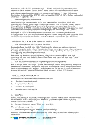 Hbl 15, mei ika,hapzi ali, hukum lingkungan,mercubuana | PDF