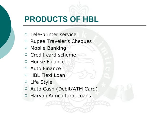 Hbl case study | PPT | Business Banking & Finance | Business