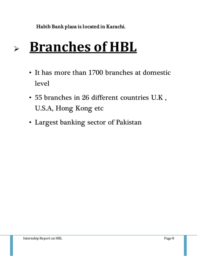 Hbl complete report | DOCX