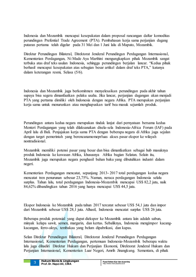 Hbl,kevinbiondy,hapzi ali,hukum perdagangan internasional,universitasmercubuana,2018 | PDF