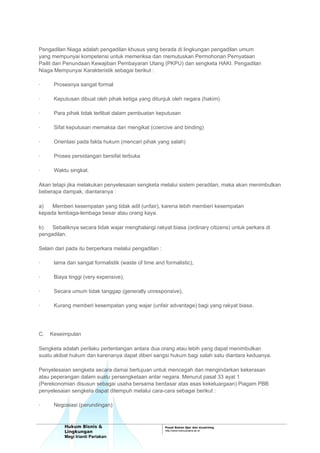 Hbl, megi irianti pariakan, hapzi ali, implementasi resolusi sengketa secara mum dan resolusi ...