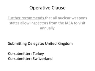 H block mun operative clauses | PPT