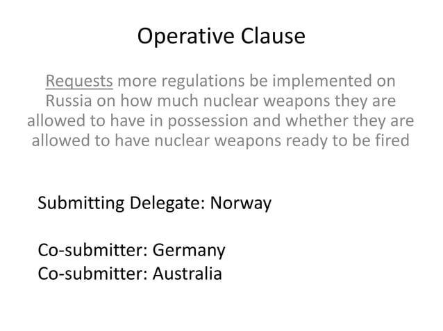 H block mun operative clauses | PPT
