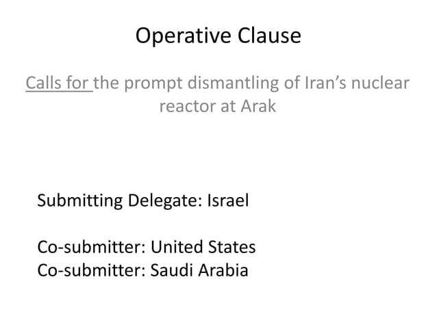 H block mun operative clauses | PPT