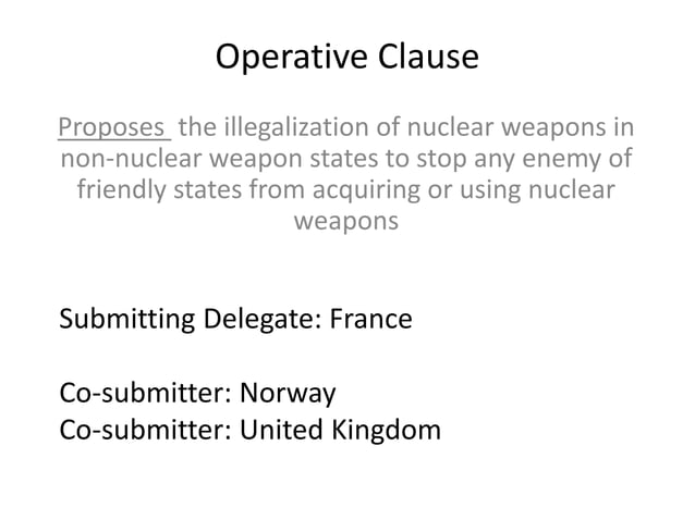 H block mun operative clauses | PPT