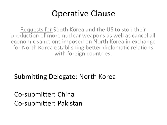 H block mun operative clauses | PPT