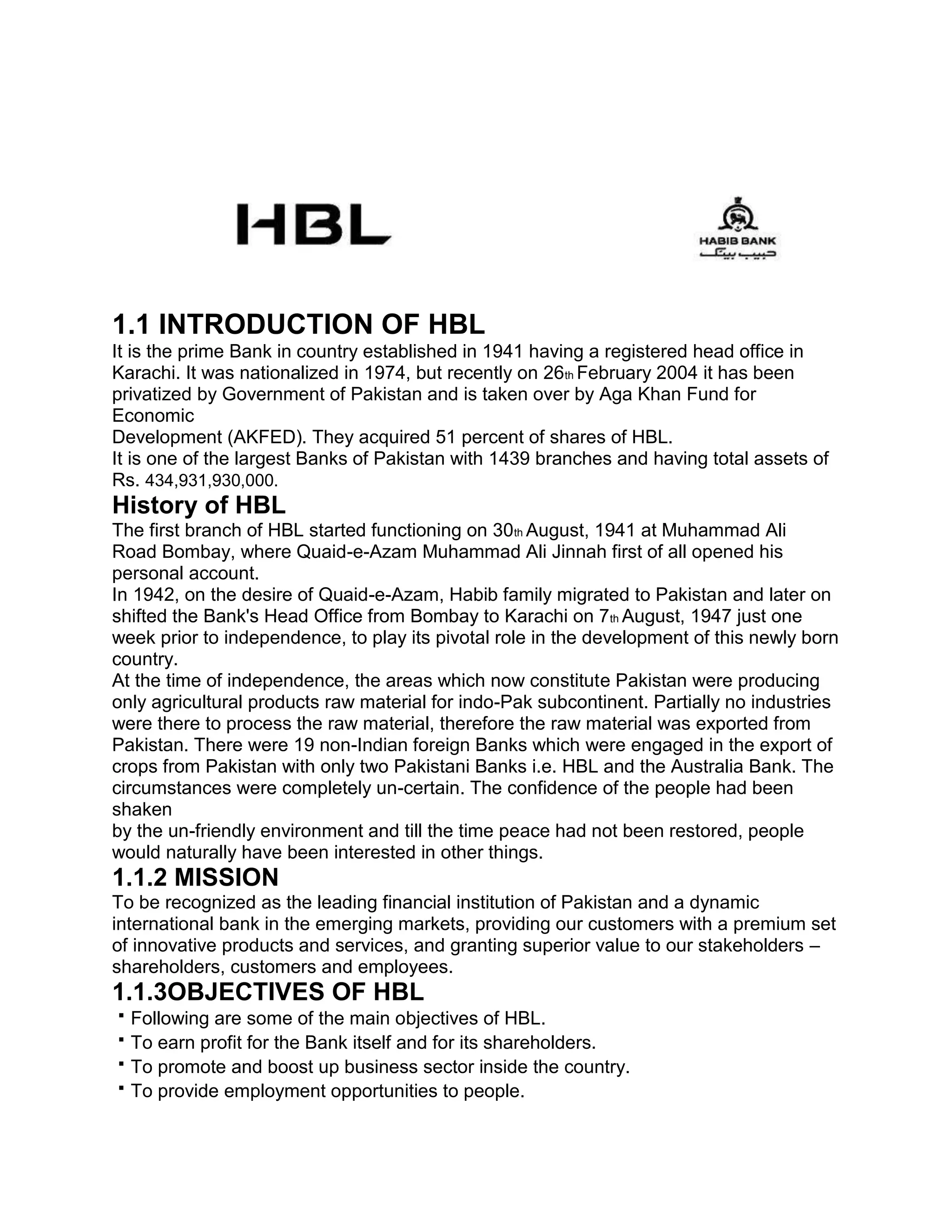 Hbl pakistan | DOCX