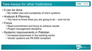 HBL PCI DSS Remediation Case Study | PDF | Credit Cards | Personal Debt