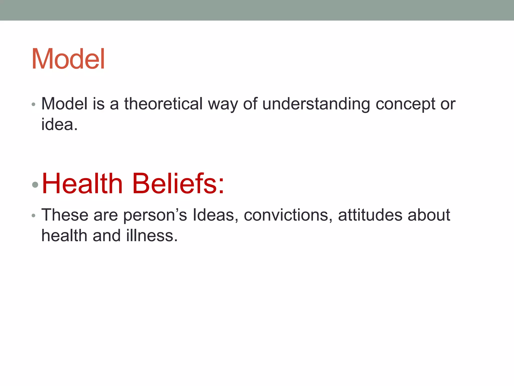 health belief model | PPTX
