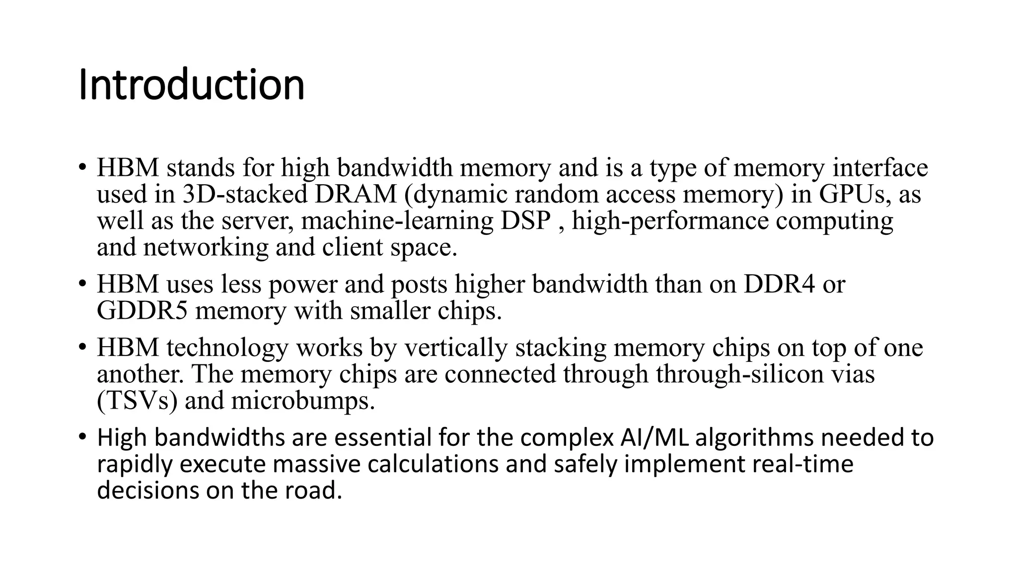 High Bandwidth Memory(HBM) | PPTX