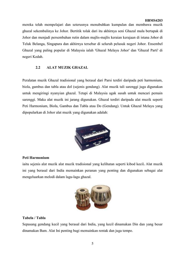 Hbms 4203 muzik tradisional | PDF