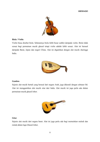 Hbms 4203 muzik tradisional | PDF