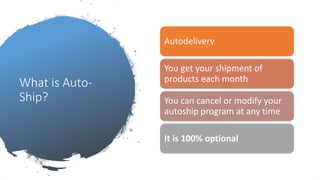 HB Naturals Auto-Ship Program Overview | PPT