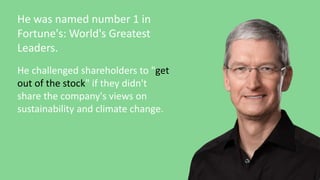Tim Cook Apple inc. Leadership Concept | PPTX