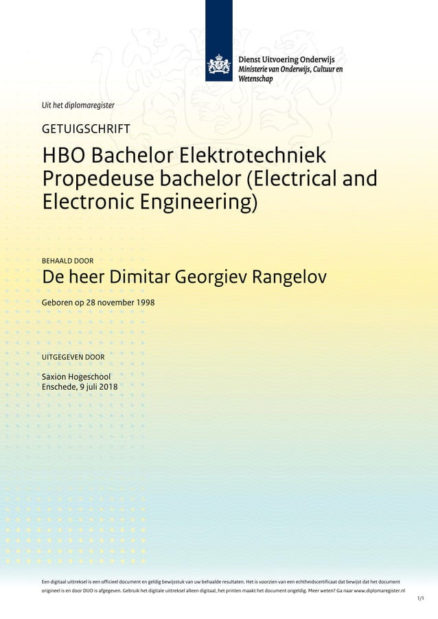 Hbo bachelor elektrotechniek propedeuse bachelor (electrical and electronic engineering) | PDF