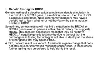HEREDITARY BREAST and OVARY CANCER [HBOC] SYNDROME, Dr BUI DAC CHI. | PPT