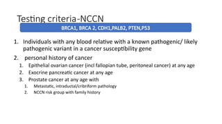 HEREDITARY BREAST AND OVARIAN CANCER PRESENTATION | PPTX
