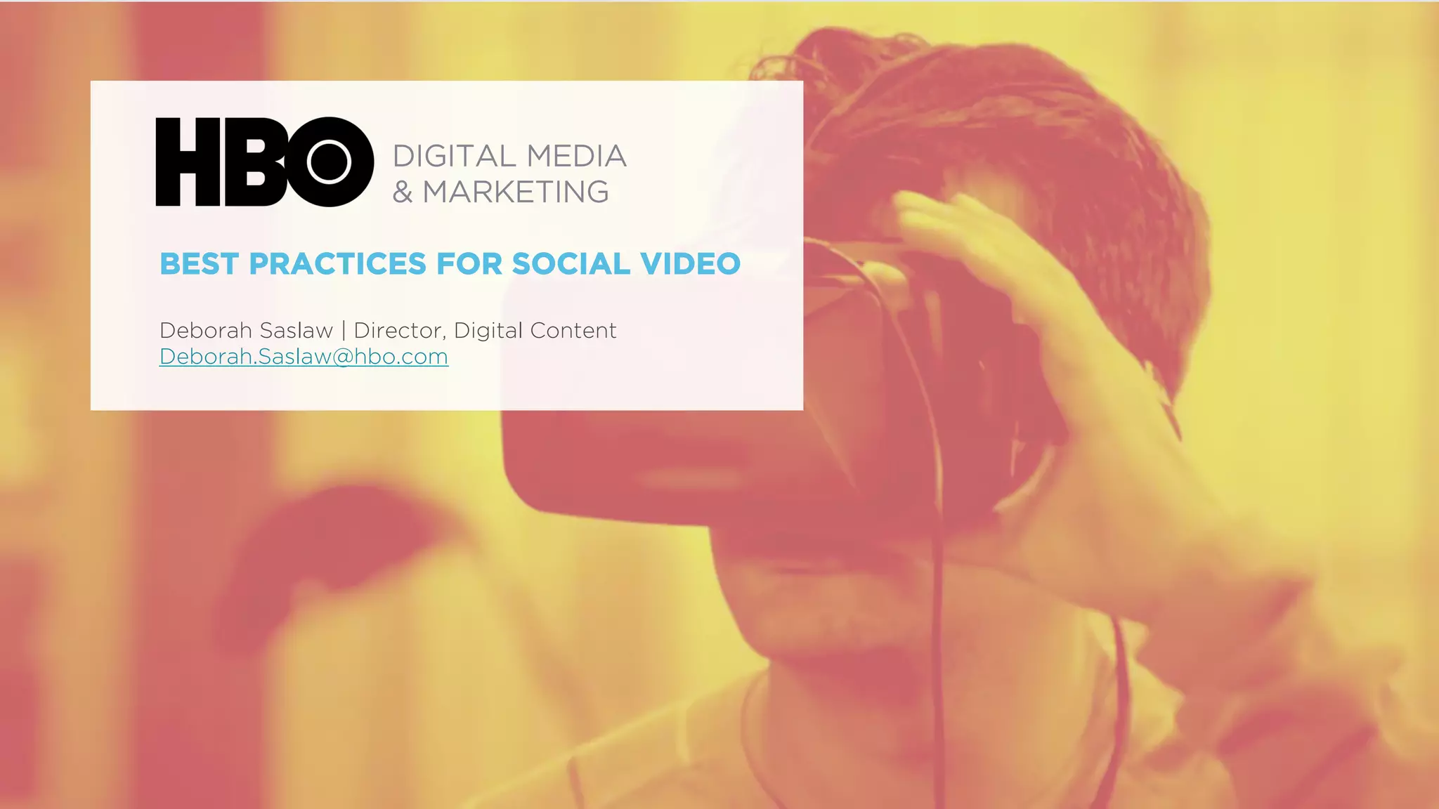 HBO Digital Content: Best Practices for Social Video | PDF