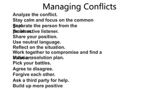 Advantages and disadvantages of conflicts | PPTX