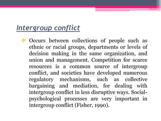 Managing Interpersonal and Intergroup Conflict | PPTX