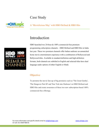 Hbo premium movielicious may case study | PDF