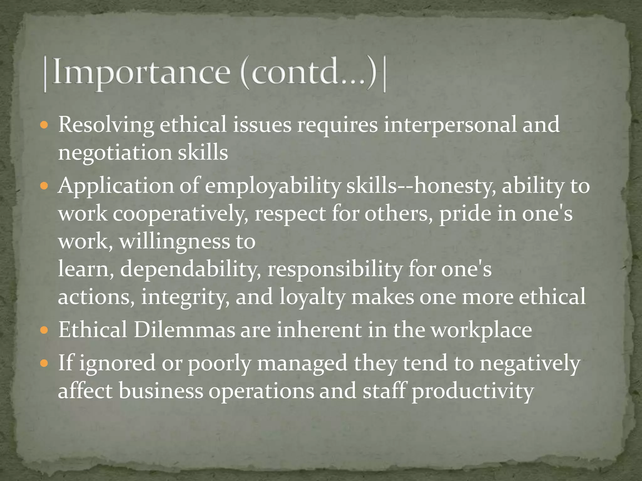 Ethics in Decision Making | PPTX