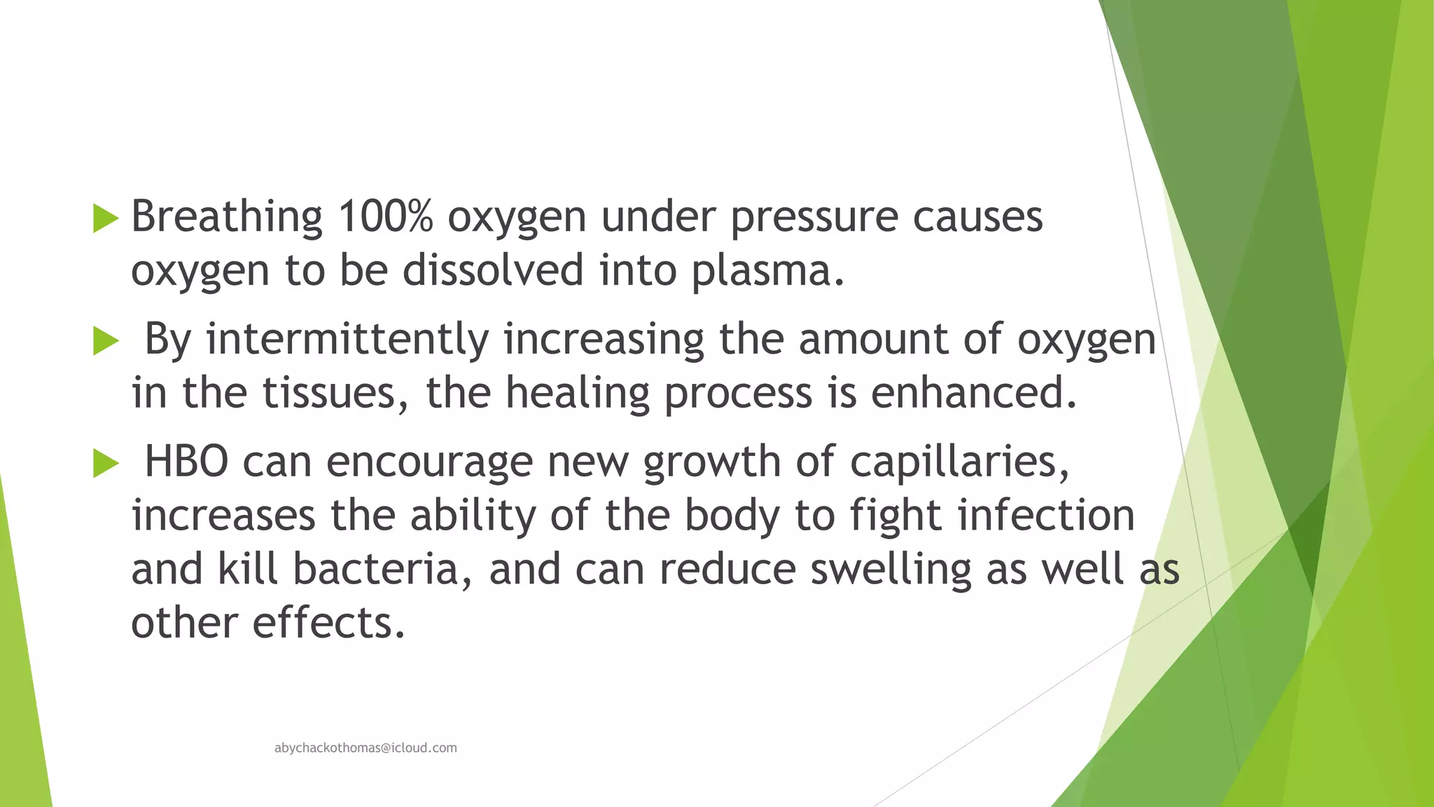 Hyperbaric oxygen therapy | PPTX