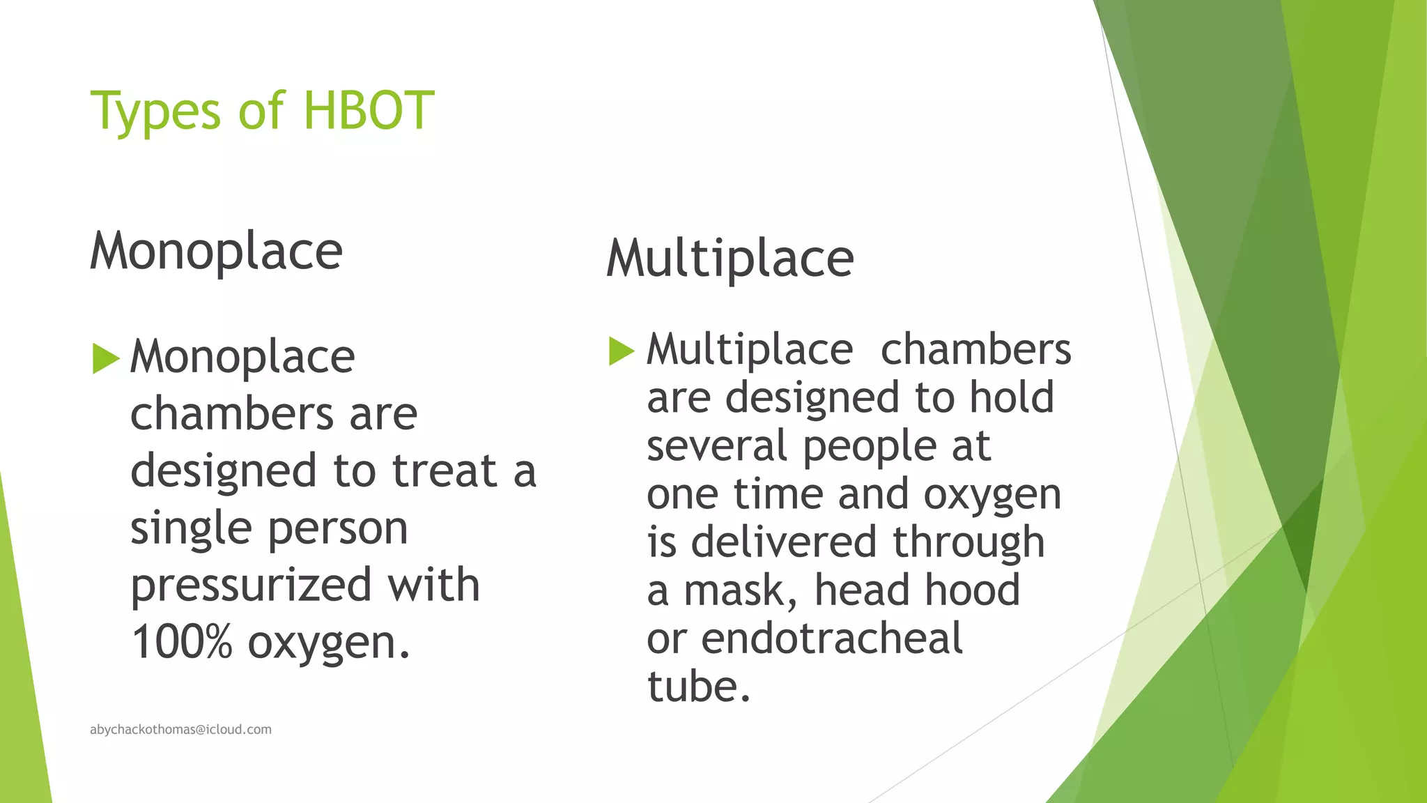 Hyperbaric oxygen therapy | PPTX